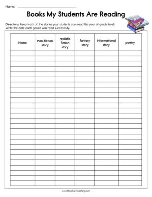 Books My Students are Reading Worksheet - Have Fun Teaching