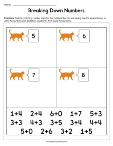 Breaking Down Numbers Worksheet - Have Fun Teaching
