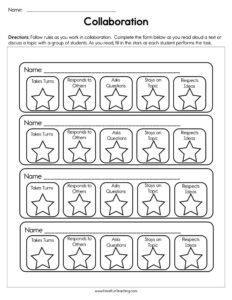 Collaboration Worksheet - Have Fun Teaching