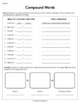 Compound Words Worksheet - Have Fun Teaching