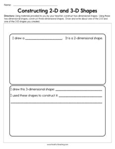 Constructing 2-D and 3-D Shapes Worksheet - Have Fun Teaching