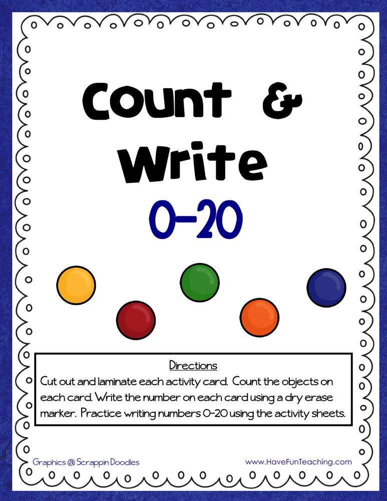 Count And Write 0 20 Activity Have Fun Teaching Count And Write 0 20 Activity Have Fun Teaching