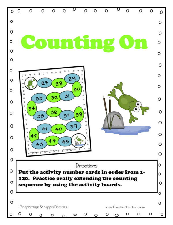 Counting on to 120 Activity - Have Fun Teaching
