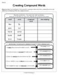 Creating Compound Words Worksheet - Have Fun Teaching