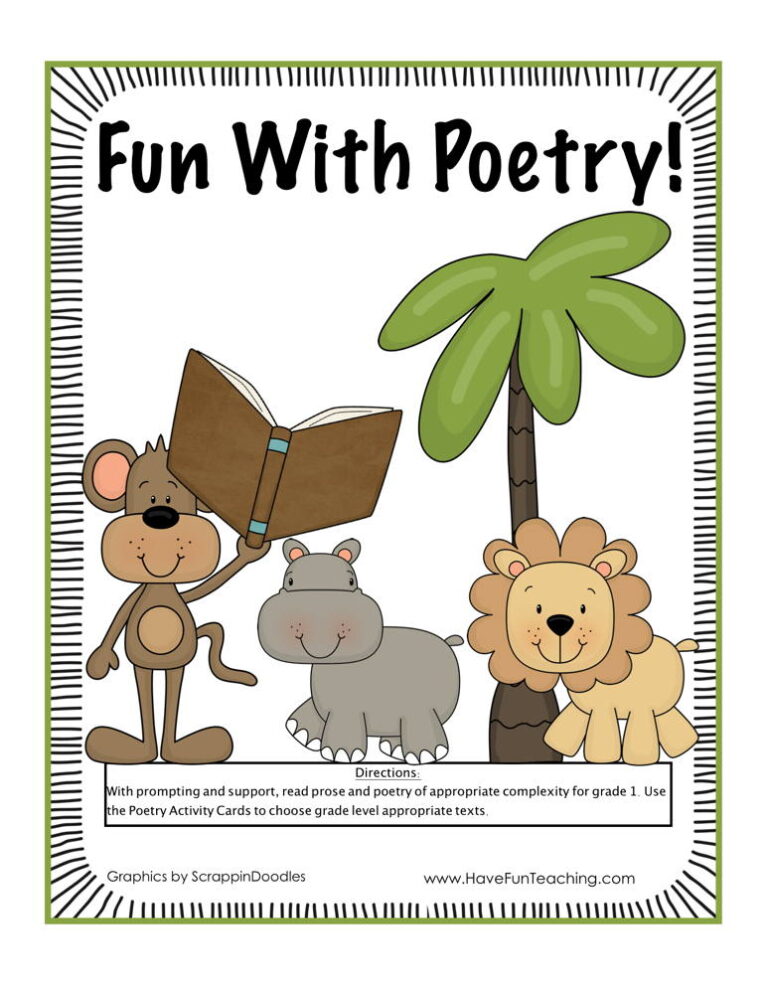 Fun With Poetry Activity - Have Fun Teaching
