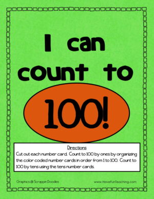 I Can Count to 100 Activity - Have Fun Teaching