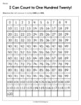 I Can Count to One Hundred Twenty Worksheet - Have Fun Teaching