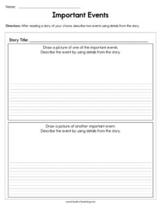 Important Events Worksheet - Have Fun Teaching