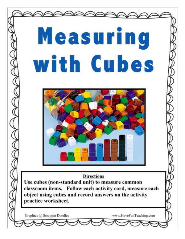 Measuring with Cubes Activity - Have Fun Teaching