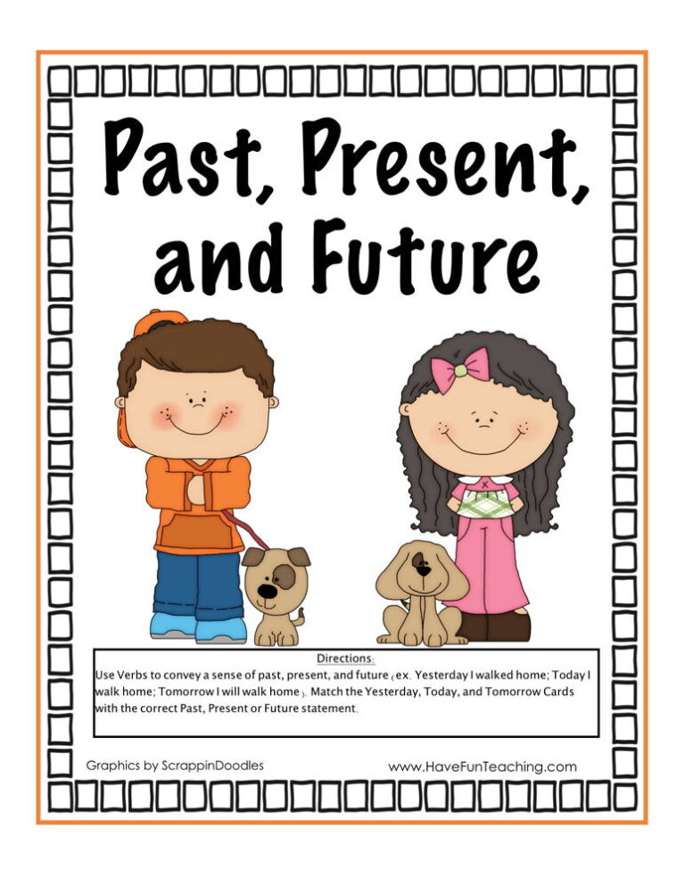 Past Present Future Tense Activity - Have Fun Teaching