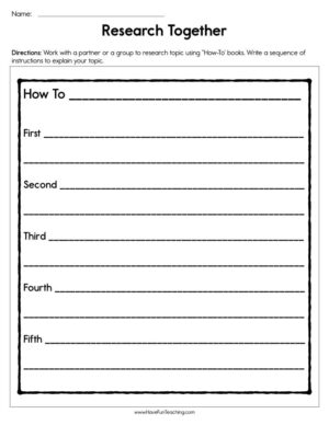 Researching Together Worksheet - Have Fun Teaching