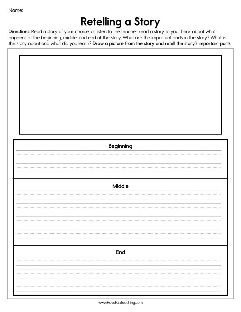 Retelling A Story Worksheet Have Fun Teaching Retelling A Story Worksheet Have Fun Teaching