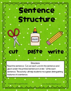 Sentence Structure Activity - Have Fun Teaching