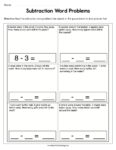 Subtraction Word Problem Worksheet - Have Fun Teaching
