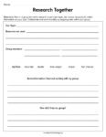 Group Researching Worksheet - Have Fun Teaching