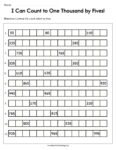 I Can Count to One Thousand by Fives Worksheet - Have Fun Teaching