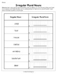 Irregular Plural Nouns Worksheet - Have Fun Teaching