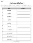 Prefixes and Suffixes Root Words Worksheet - Have Fun Teaching