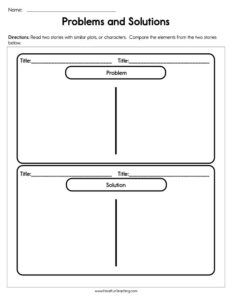 Problems and Solutions Worksheet - Have Fun Teaching