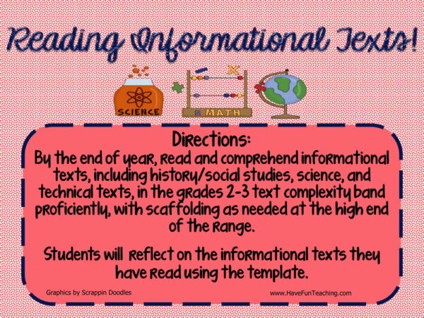 Reading Informational Texts Book Review Activity - Have Fun Teaching