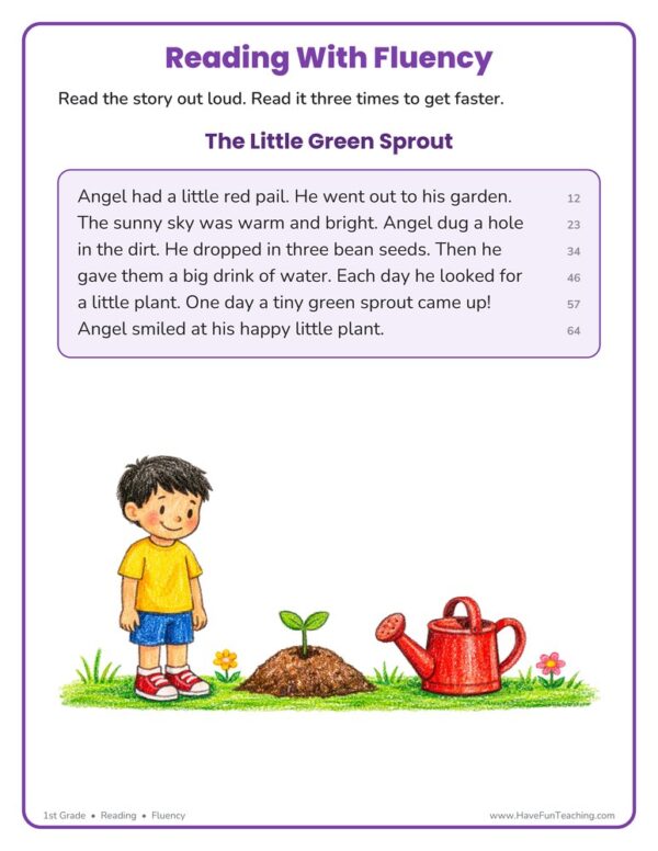 Reading With Fluency Worksheet Have Fun Teaching 0447