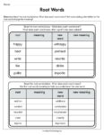 Root Words Worksheet - Have Fun Teaching