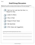 Small Group Checklist Worksheet - Have Fun Teaching