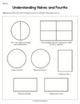 Understanding Halves and Fourths Worksheet - Have Fun Teaching