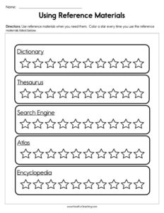 Using Reference Materials Worksheet - Have Fun Teaching