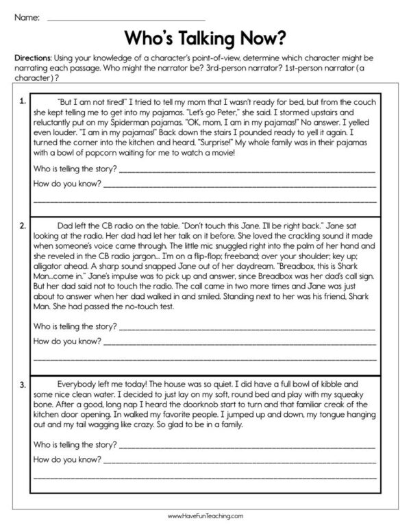 Story Element Worksheets - Have Fun Teaching
