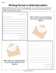Writing Formal vs. Informal Letters Worksheet - Have Fun Teaching
