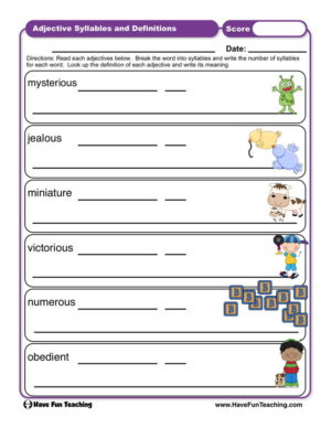 Memorial Day Nouns Verbs Adjectives Worksheet - Have Fun Teaching