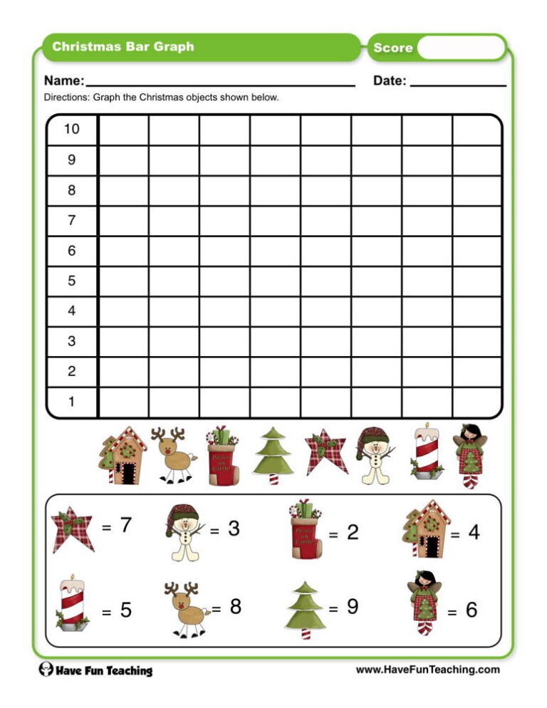 Christmas Bar Graph Worksheet - Have Fun Teaching