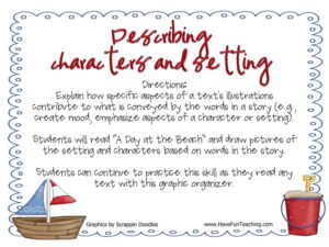 Describe Characters and Setting Activity - Have Fun Teaching