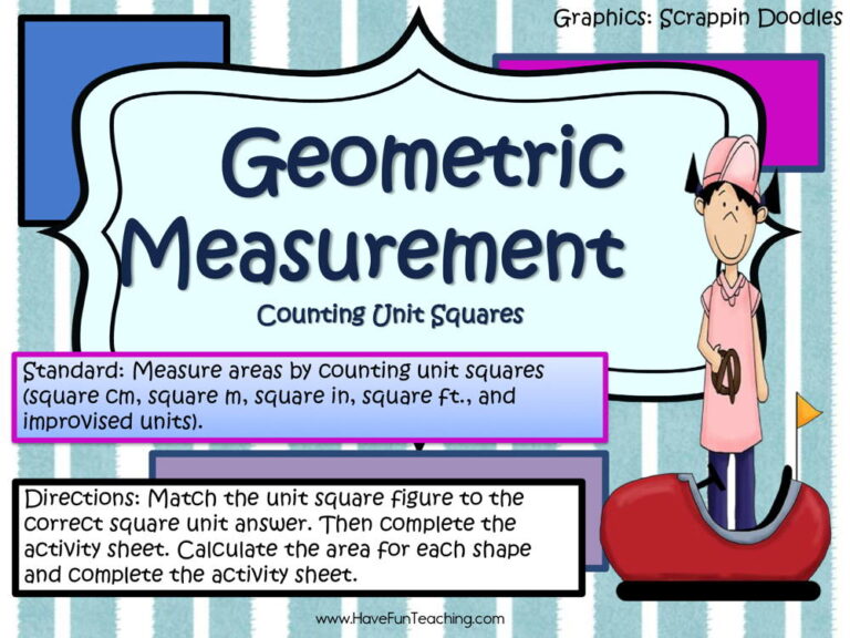Geometric Measurement Area Activity - Have Fun Teaching