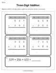 Three Digit Addition Worksheet - Have Fun Teaching