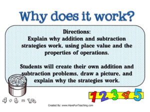 Why Does it Work Addition Subtraction Strategies Activity - Have Fun ...