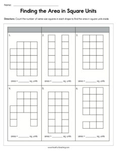 Finding the Area in Square Units Worksheet - Have Fun Teaching