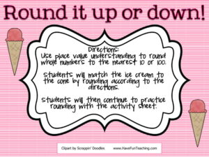 Round it Up or Down Ice Cream Activity - Have Fun Teaching
