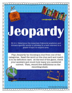 Vocabulary Jeopardy Activity - Have Fun Teaching