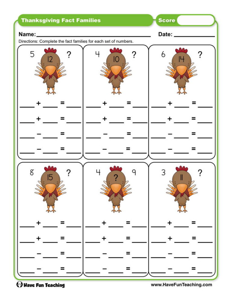 Fact Families - Have Fun Teaching