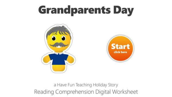 Grandparents Day Reading Comprehension Digital Worksheet - Have Fun ...