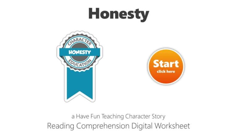 Honesty Reading Comprehension Digital Worksheet - Have Fun Teaching