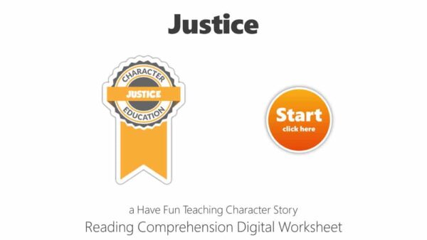 Justice Reading Comprehension Digital Worksheet - Have Fun Teaching