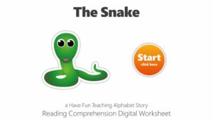 Letter S The Snake Reading Comprehension Digital Worksheet - Have Fun ...
