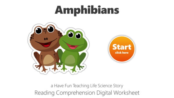 Amphibians Reading Comprehension Digital Worksheet - Have Fun Teaching