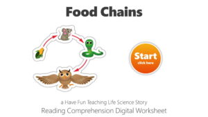 Food Chains Reading Comprehension Digital Worksheet - Have Fun Teaching