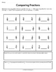 Comparing Fractions Worksheet - Have Fun Teaching
