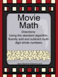 Movie Math Add and Subtract Multi-Digit Numbers Activity - Have Fun ...