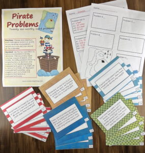 Pirate Problems Math Word Problems Activity - Have Fun Teaching
